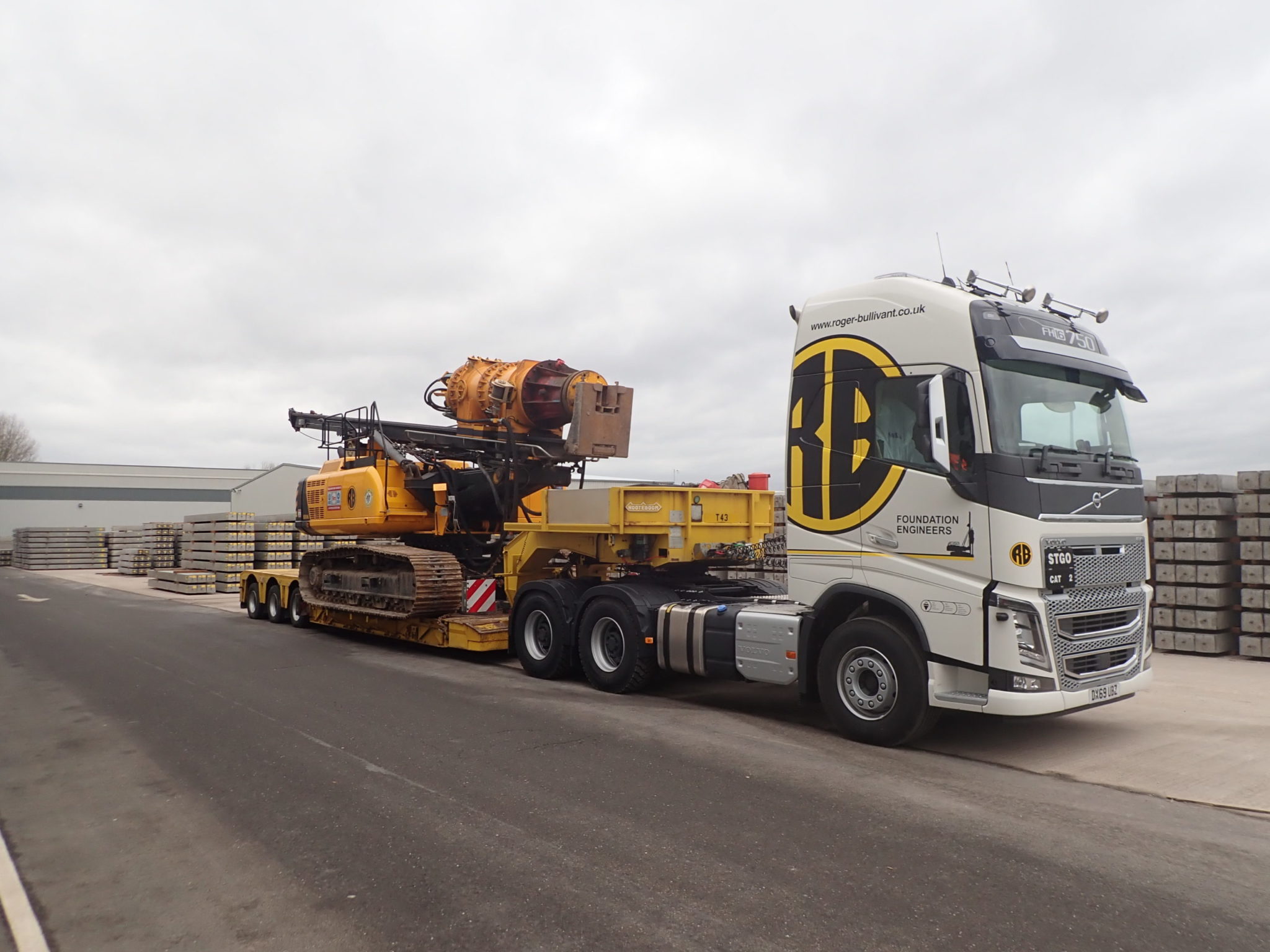 Hauling Piling Plant and Precast Piles | Roger Bullivant Limited
